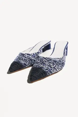 AMAMBAIH Ines Braided Pointed-toe Mules - Night