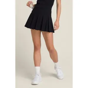 Black Pleated Tennis