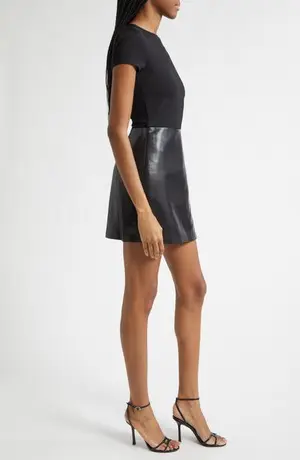 Alice + Olivia Sabine Mixed Media Minidress