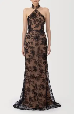 SAU LEE Adelaide Beaded Gown
