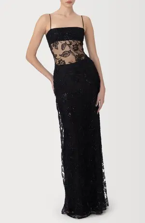 SAU LEE Adelaide Beaded Gown