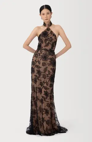 SAU LEE Adelaide Beaded Gown