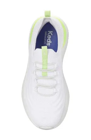 Keds® Bliss Knit Slip-on Sneakers - White/neon Lime Green