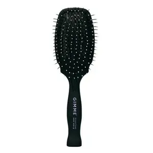 GIMME BEAUTY Damage-free Detangling Hair Brush With Anti-static & Heat Resistant Nylon Bristles - Black