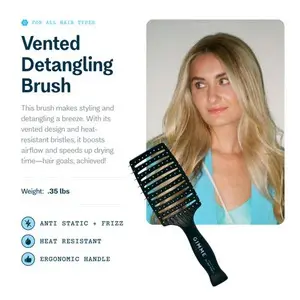 GIMME BEAUTY Vented Detangling Brush - Black