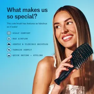 GIMME BEAUTY Vented Detangling Brush - Black