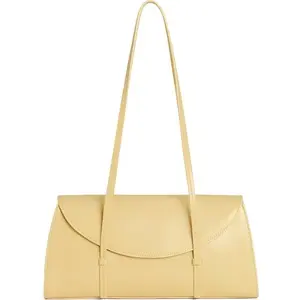REFORMATION Elena Leather Shoulder Bag - Lemon Custard Leather