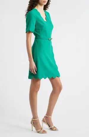 Eliza J Scallop Sheath Dress