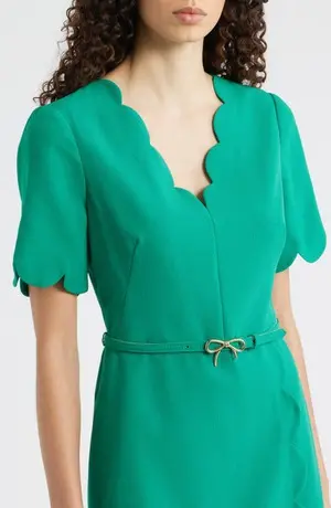 Eliza J Scallop Sheath Dress
