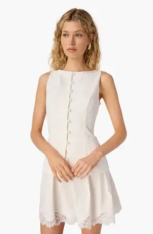 Cami Nyc Oakley Lace Trim Minidress