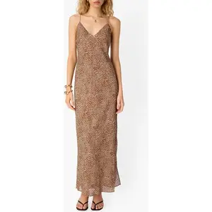 Cami Nyc Raven Animal Print Silk Dress