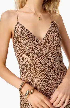 Cami Nyc Raven Animal Print Silk Dress