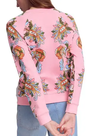Boden Floral Print Cotton Sweatshirt