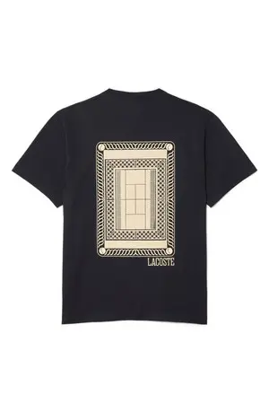 Lacoste Tennis Court Cotton Graphic T-shirt