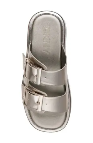 Dkny Leocadia Platform Slides - Champagne