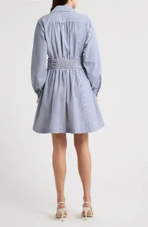 Julia Jordan Stripe Seersucker Mini Shirtdress