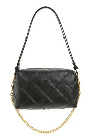 Tory Burch Large Fleming Leather Crossbody - Black