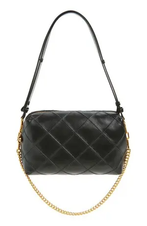 Tory Burch Large Fleming Leather Crossbody - Black