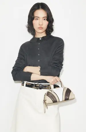 Tory Burch Small Moto Quilt Leather Bowler Bag