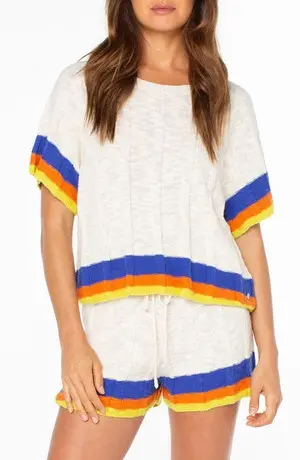 Roxy Cabana Club Stripe T-shirt - Dew