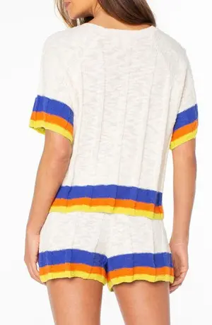 Roxy Cabana Club Stripe T-shirt - Dew