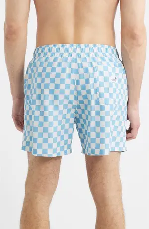 BOARDIES Checkerboard Print Swim Trunks