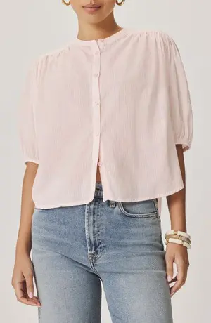 Splendid Madelyn Woven Shirt - Rose Petal Pink
