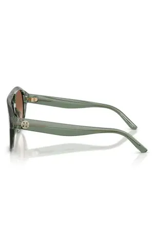 Tory Burch 55mm Polarized Gradient Pilot Sunglasses - Sage/grey Gradient