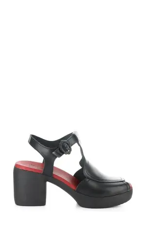 Fly London Platform Sandal With Ankle Strap - Black