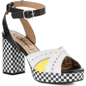 Fly London Eban Platform Sandals - White Multi