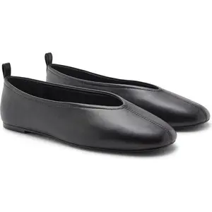 Mango Leather Ballet Flats