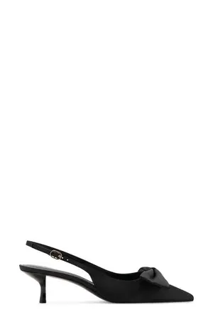 Mango Bow Slingback Kitten Heel Pumps