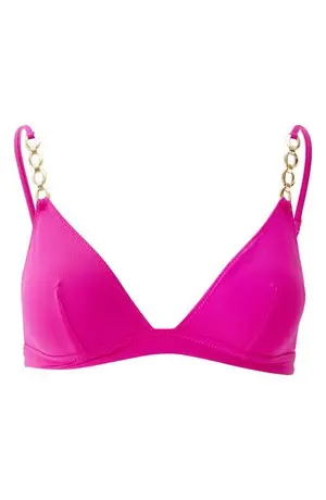 Melissa Odabash Mexico Chain Strap Bikini Top - Raspberry