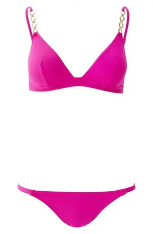 Melissa Odabash Mexico Chain Strap Bikini Top - Raspberry