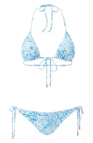 Melissa Odabash Adelaide Tie Front Bikini Top - Pineapples