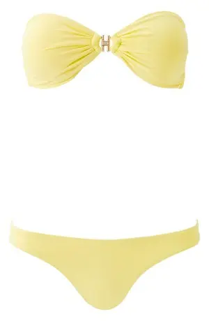 Melissa Odabash Istanbul Strapless Bikini Top - Yellow