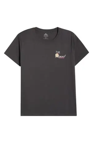 Rip Curl Tide Line Standard Graphic T-shirt - Washed Black