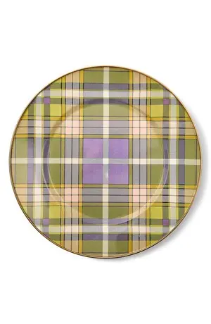 MACKENZIE-CHILDS Dinner Plate - Tartan Violet