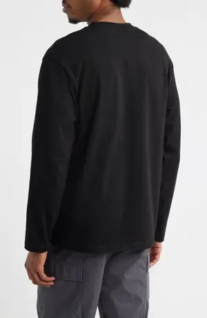 Topman Relaxed Long Sleeve T-shirt - Black