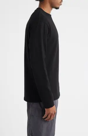 Topman Relaxed Long Sleeve T-shirt - Black