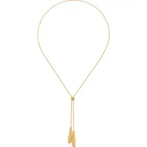 REISS Tova Lariat Necklace - Gold Tone