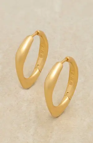 REISS Sofia Hoop Earrings - Gold Tone