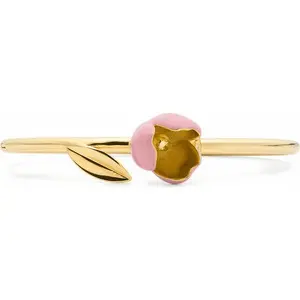 Kate Spade New York Golden Bloom Flower Bangle Bracelet - Pink.