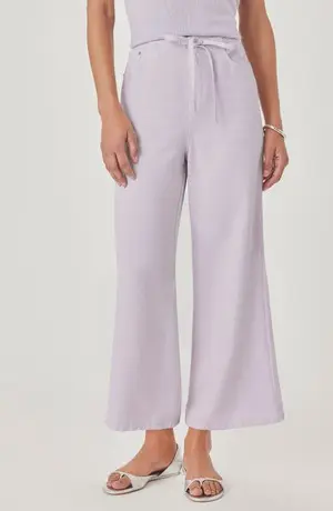 Splendid Lounge Wide Leg Crop Jeans - Lavender Purple