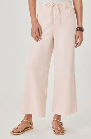 Splendid Lounge Wide Leg Crop Jeans - Rose Petal Pink
