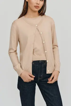 KATHRYN MCCARRON Halle Cardigan Camel