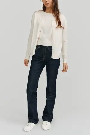 KATHRYN MCCARRON Halle Cardigan - White