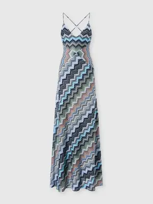 Missoni Long Chevron Strap Dress - Multicoloured