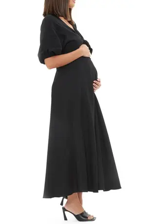 RIPE MATERNITY Camille Tie Front Maternity/nursing Dress