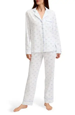 PETITE PLUME Pima Cotton Pajamas - White